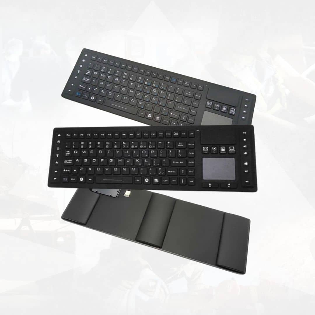 SK-107-TP-BT Bluetooth Industrial Desktop Keyboard - Stealth